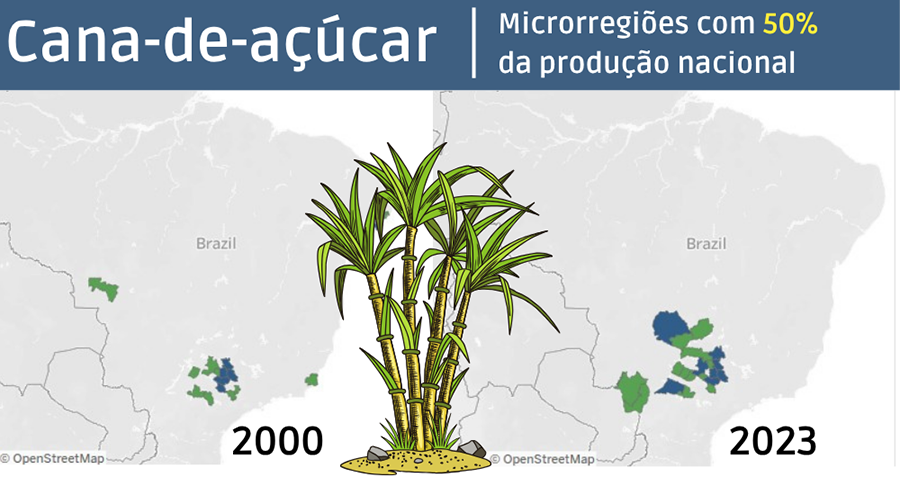Mapa agrícola do Brasil mostra avanço da cana e da laranja em novas ...